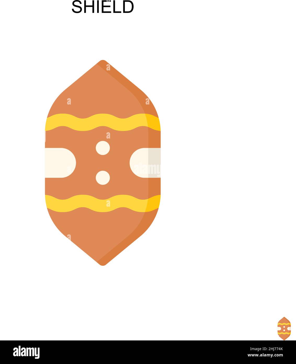 Shield Simple vector icon. Illustration symbol design template for web ...