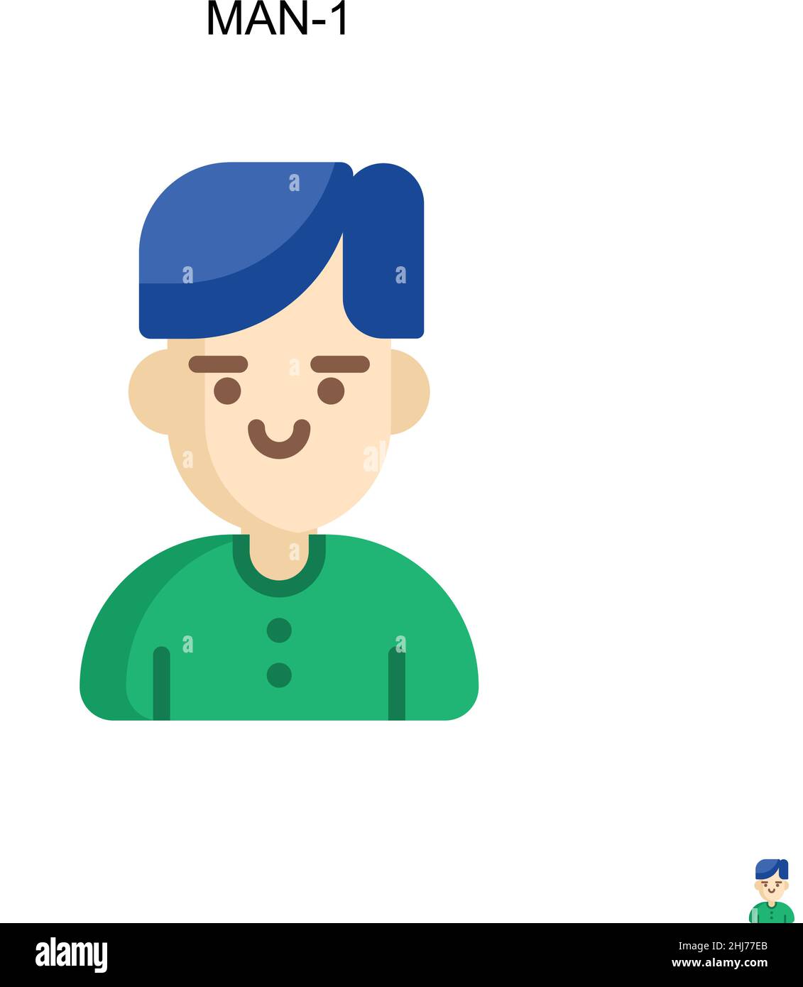 Man 1 Simple Vector Icon Illustration Symbol Design Template For Web Mobile Ui Element Stock