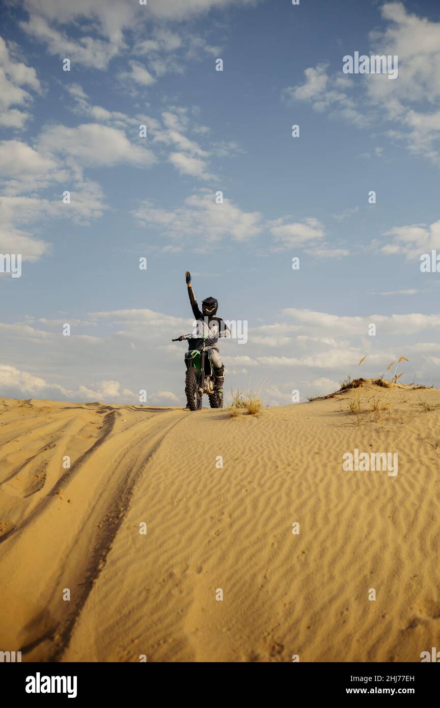 Motorbike rider front view hi-res stock photography and images - Alamy