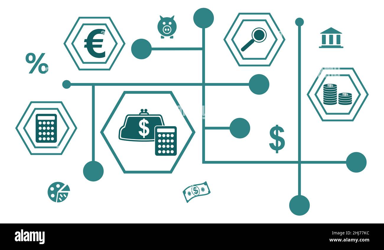 Tax management icons Cut Out Stock Images & Pictures - Alamy