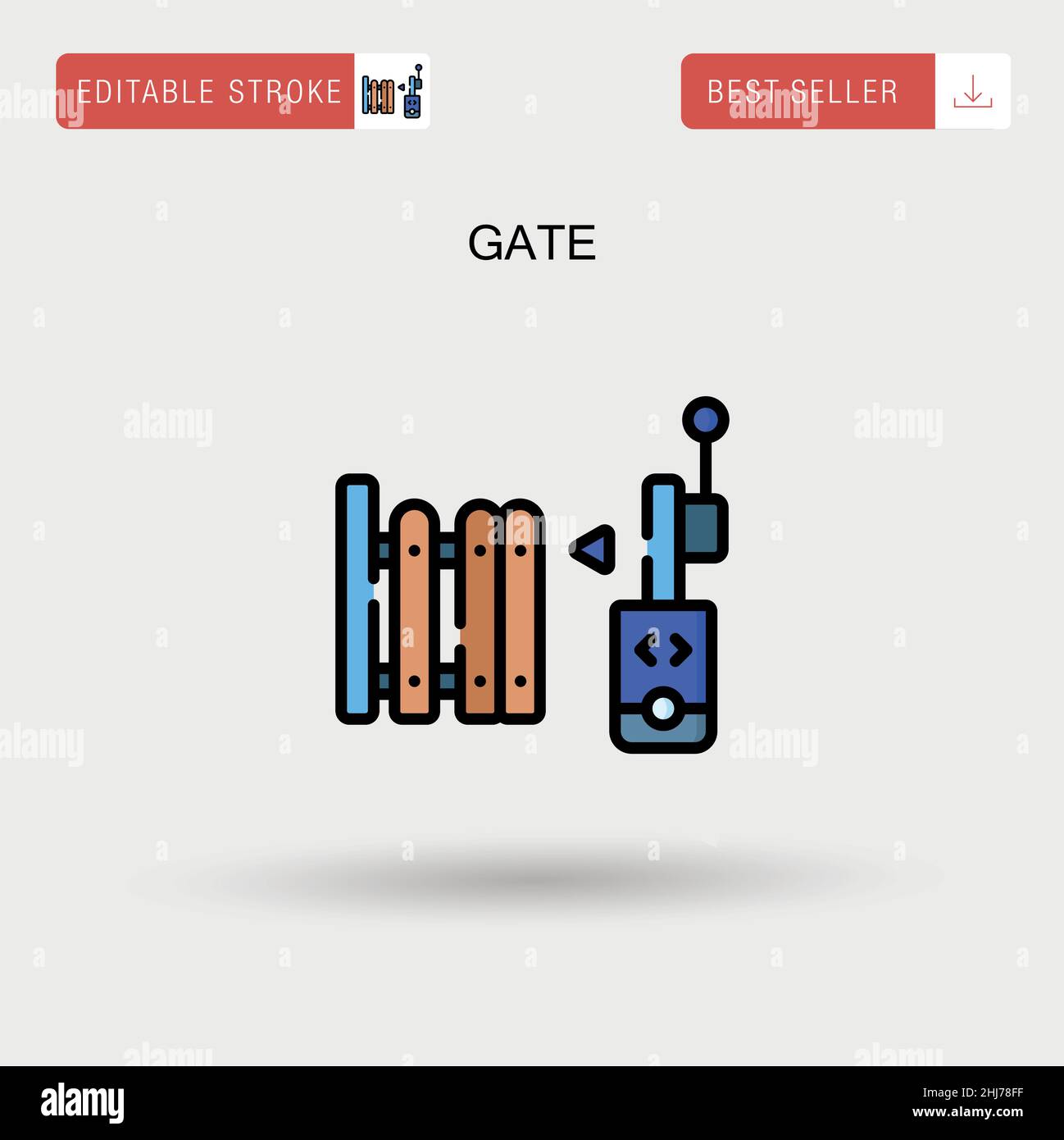 Famous gate entrance Stock Vector Images - Alamy