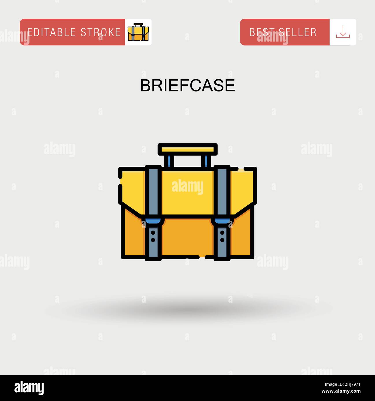 Professional brown leather briefcase Stock Vector Images - Alamy