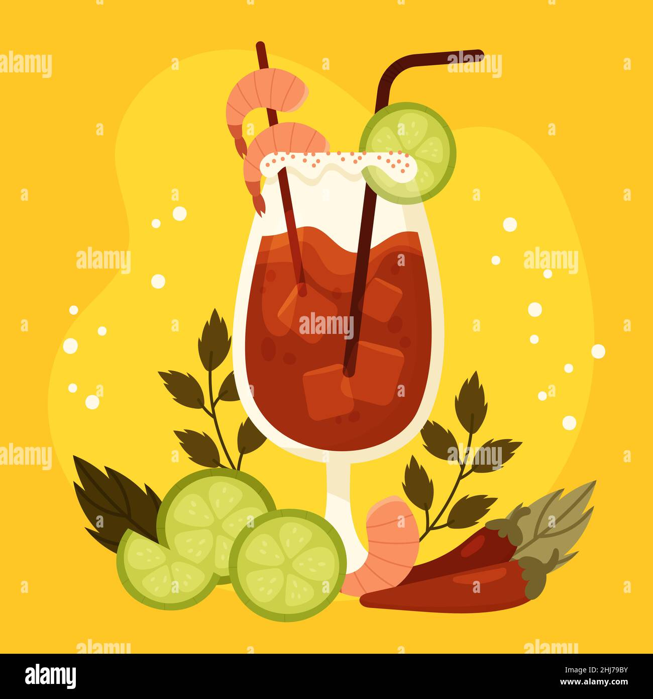 Michelada illustration in hand drawn style Vector illustration Stock ...