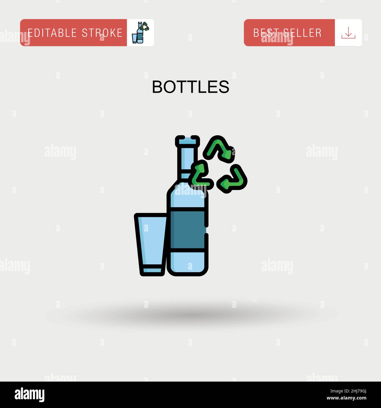 Empty plastic bottles icon hi-res stock photography and images - Alamy