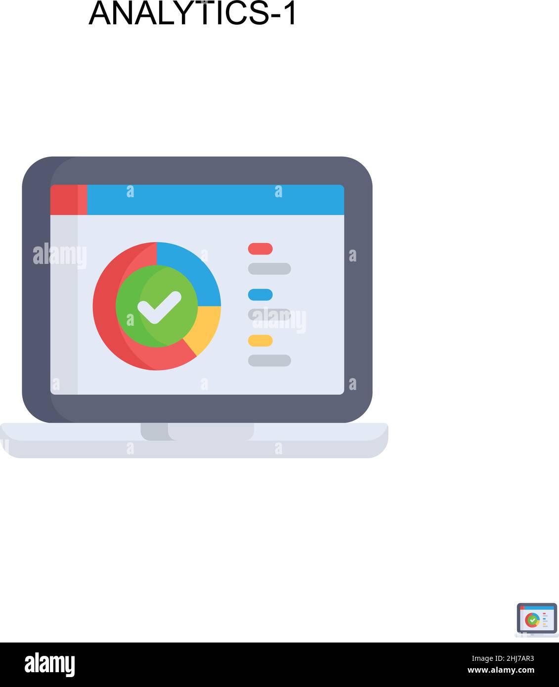 Analytics-1 Simple vector icon. Illustration symbol design template for ...