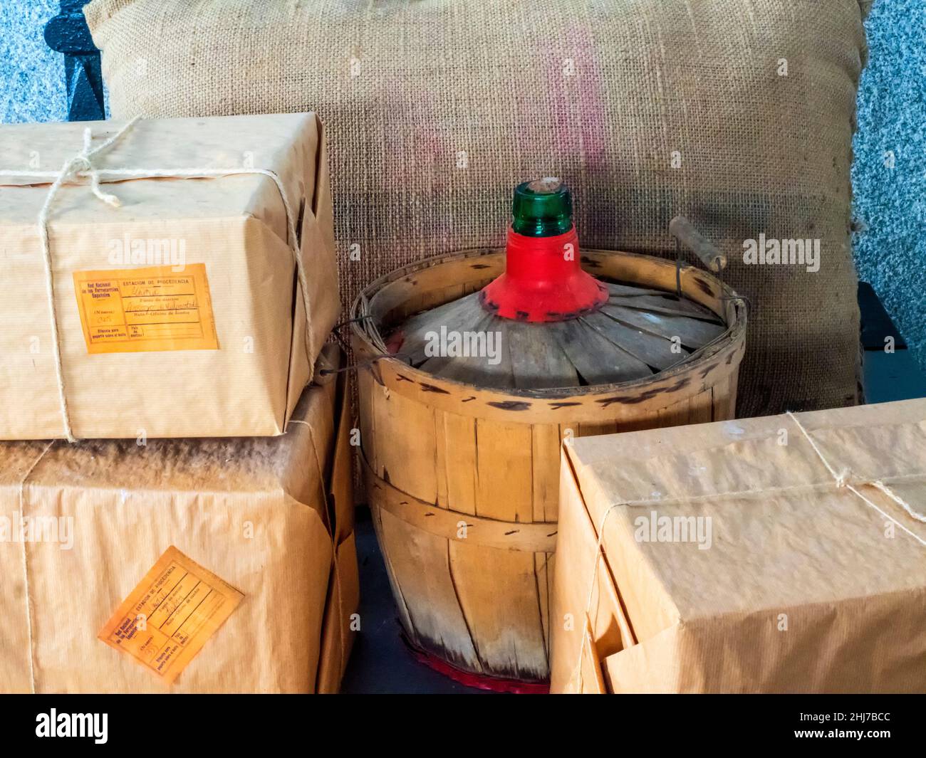 Goods to be transported on a steam train Stock Photo - Alamy