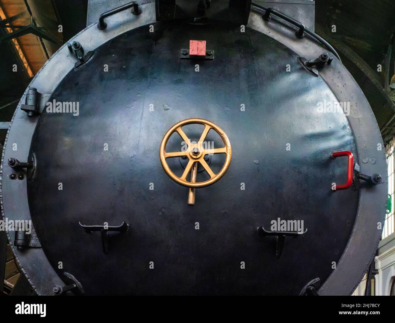Front end of an old steam locomotive Stock Photo - Alamy