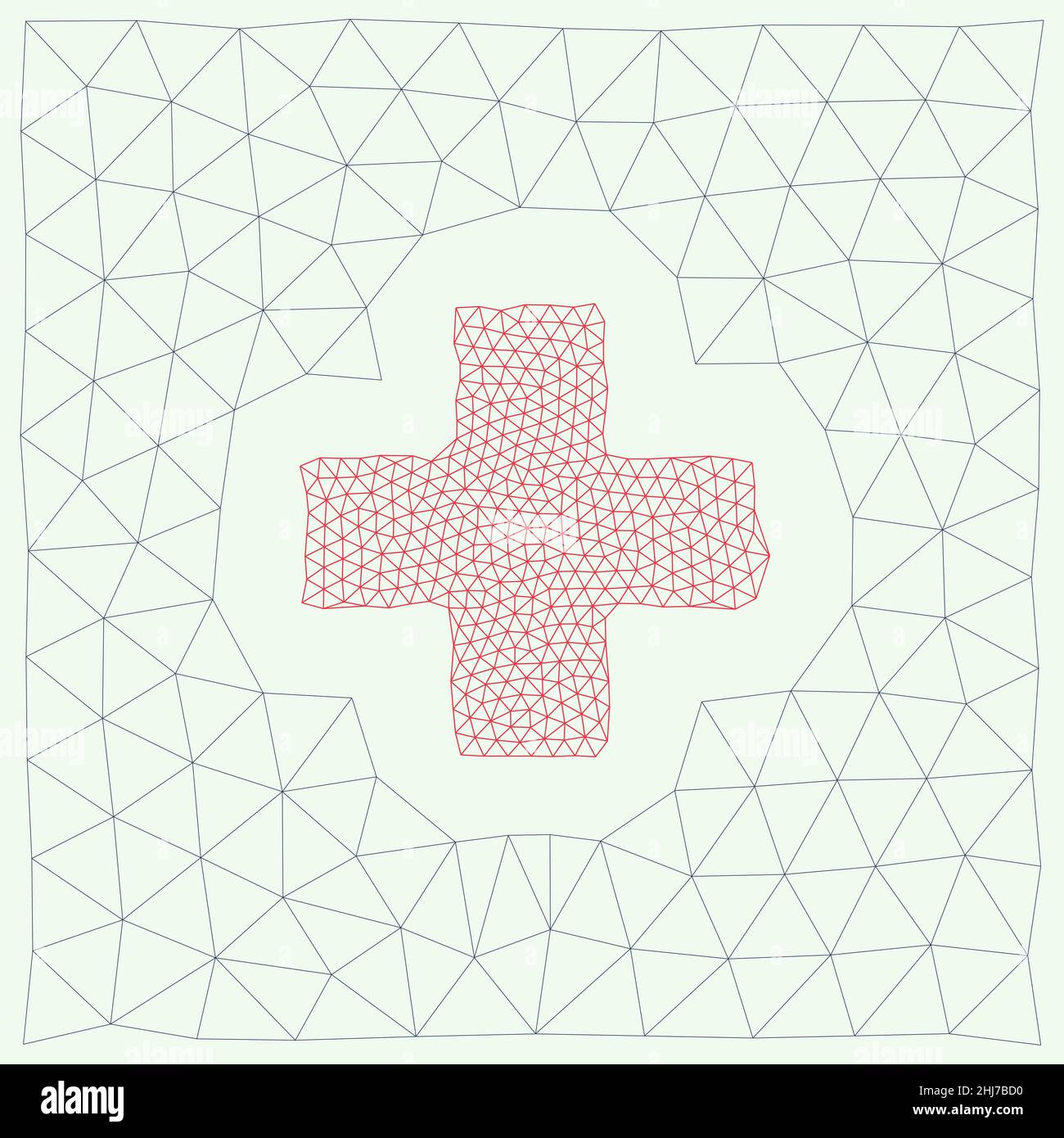 Web cross abstract mesh line. triangles or broken a part cross. Stock ...