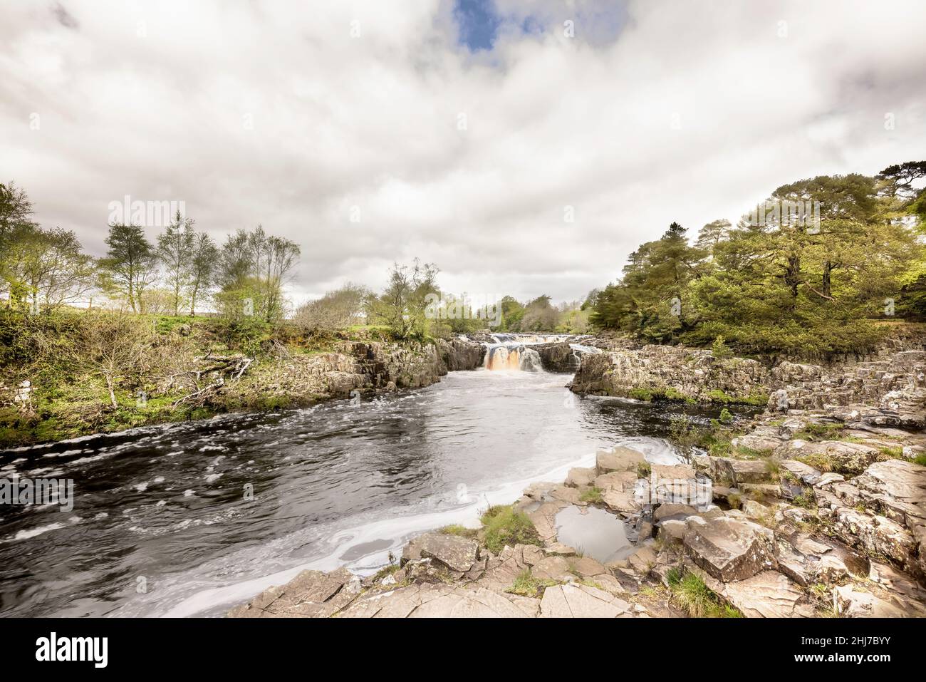 Low Force Waterfall, Teesdale, near Barnard Castle, County Durham Stock ...