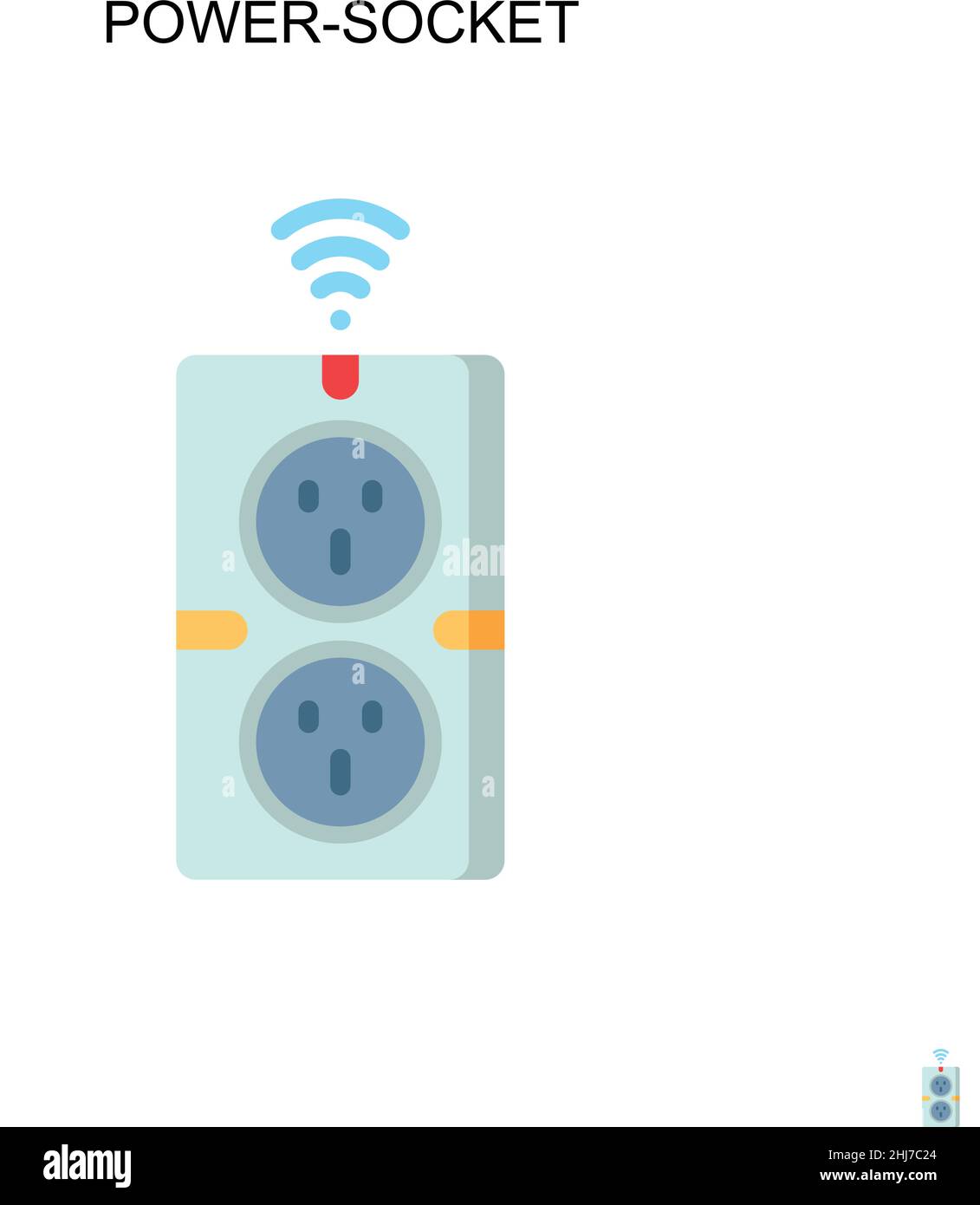 Power-socket Simple vector icon. Illustration symbol design template ...