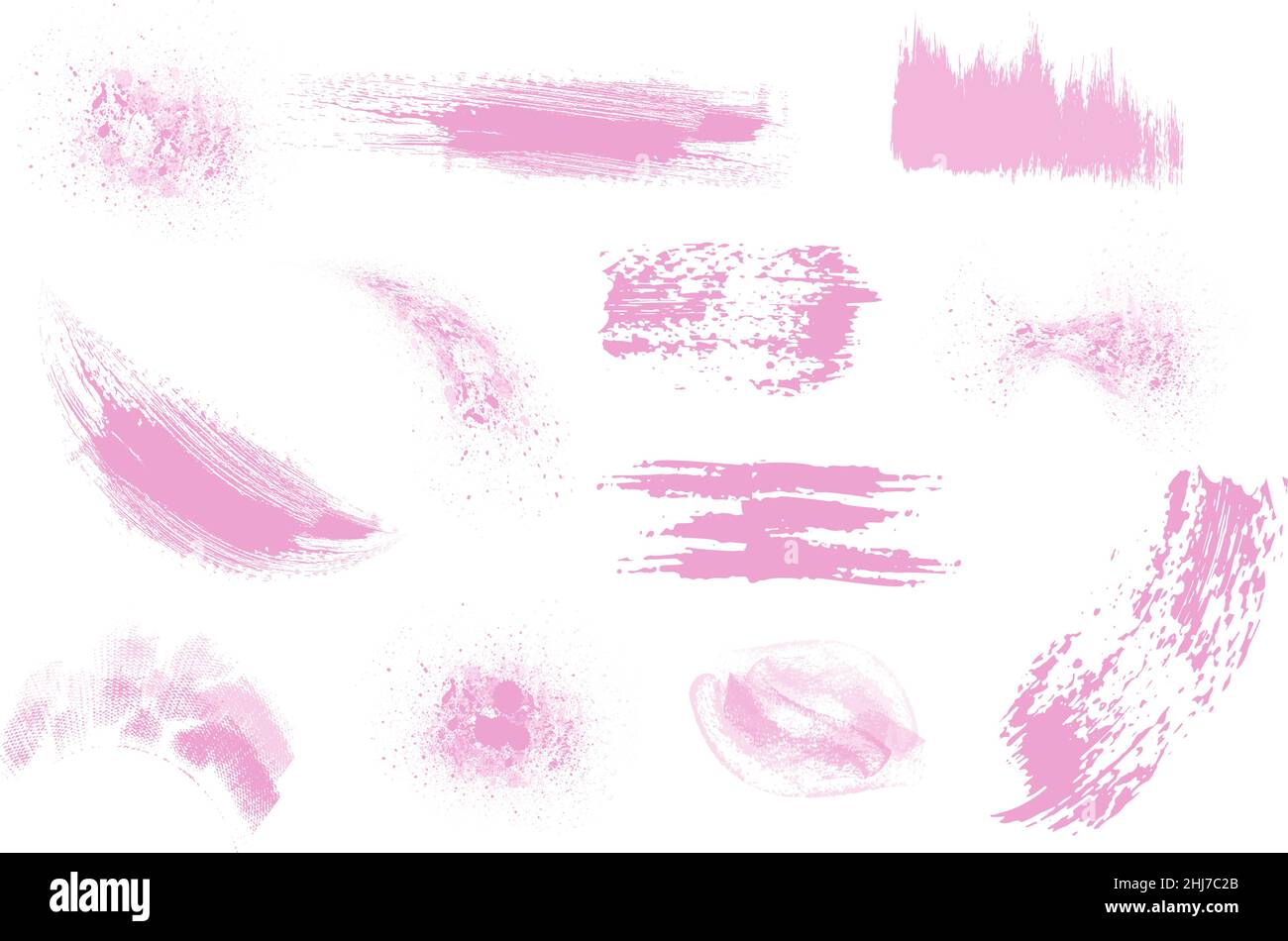 Vector pink paint smear stroke stain set Stock Vector Image & Art - Alamy