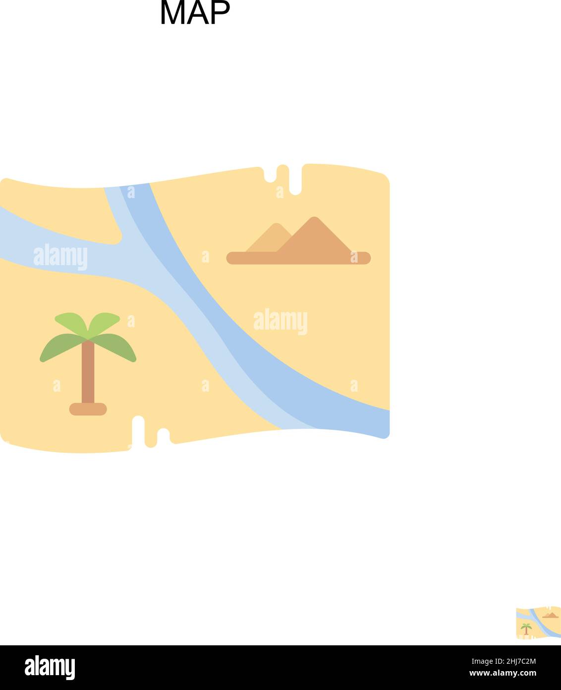 Map Simple vector icon. Illustration symbol design template for web ...