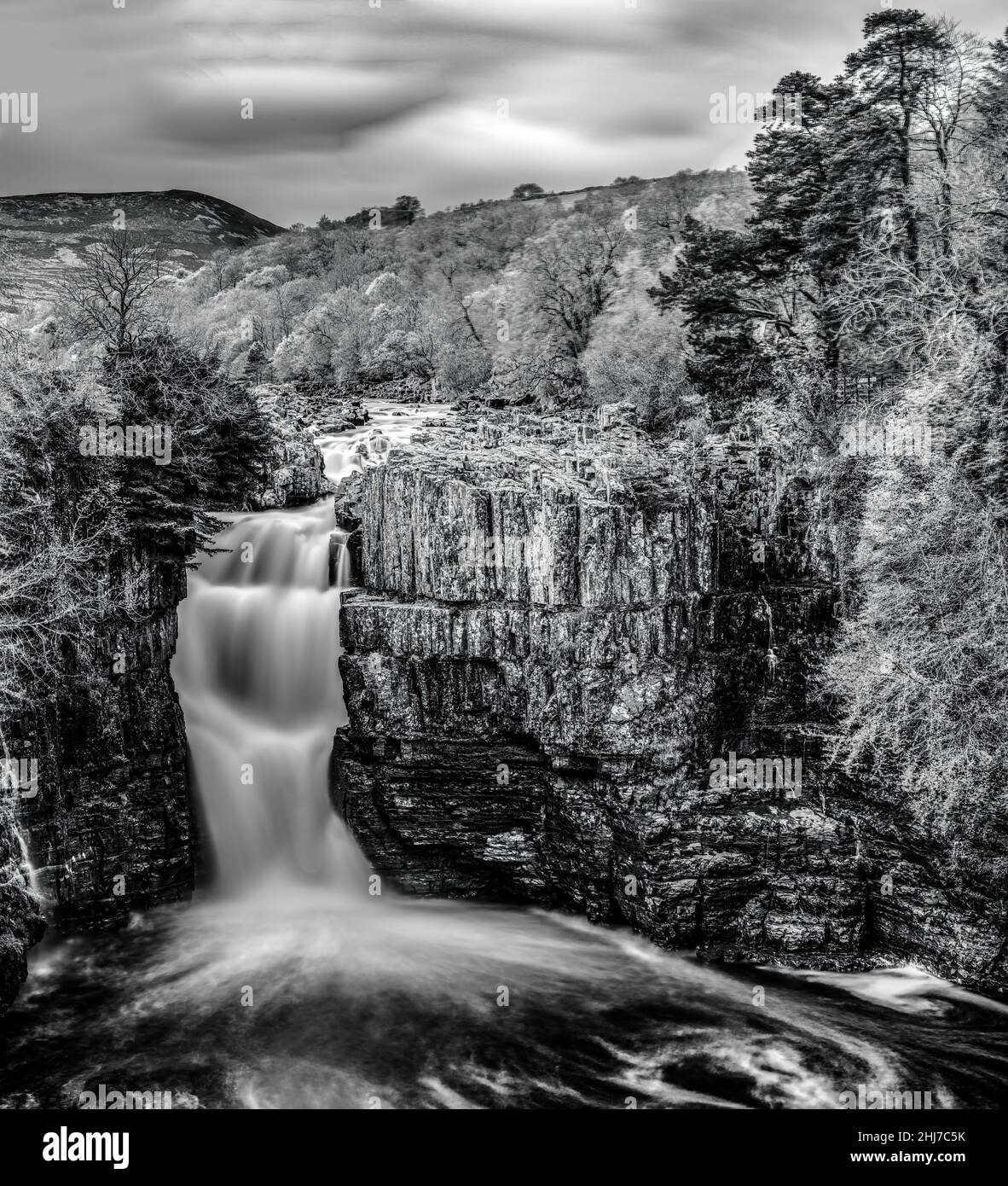 High Force Waterfall, Teesdale, near Barnard Castle, County Durham ...