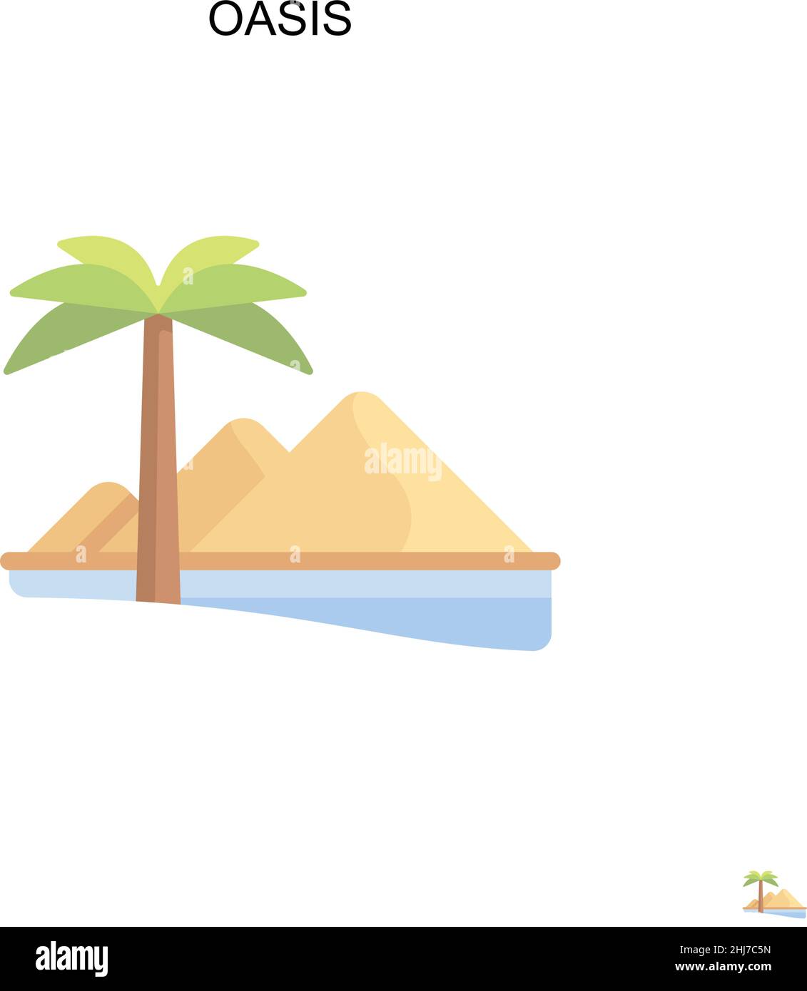 Oasis Simple vector icon. Illustration symbol design template for web ...