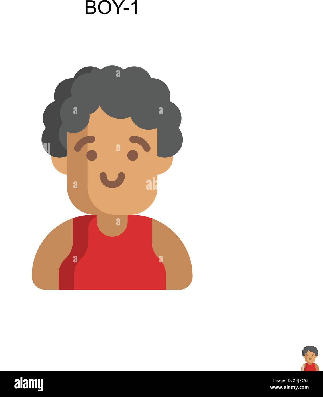 Boy-1 Simple vector icon. Illustration symbol design template for web ...