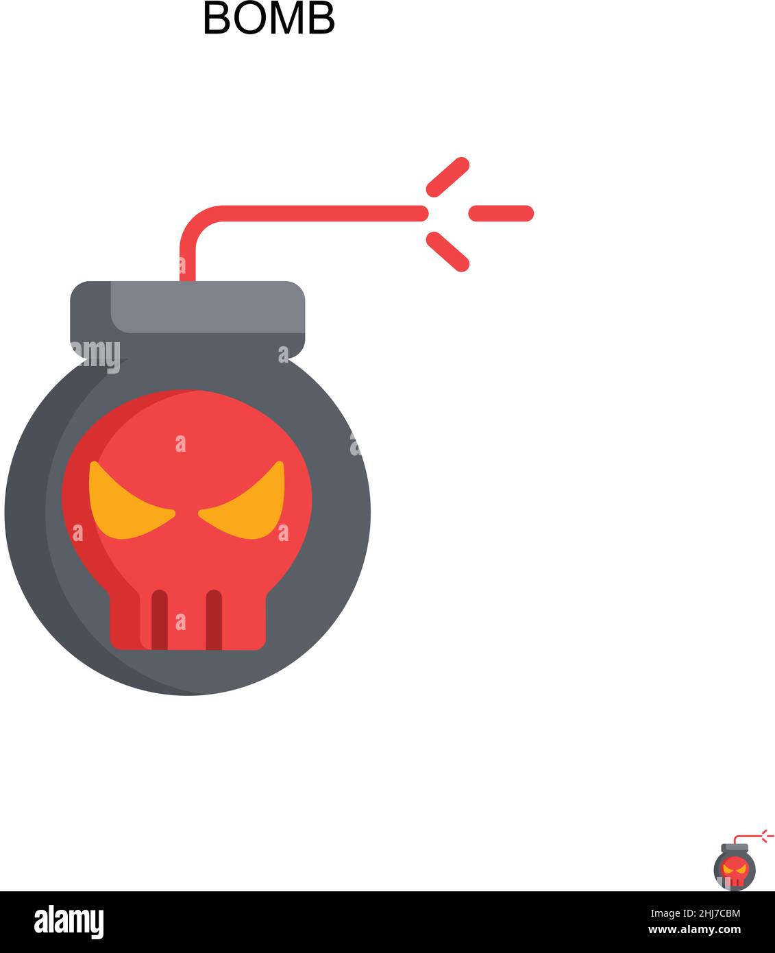 Bomb Simple vector icon. Illustration symbol design template for web ...