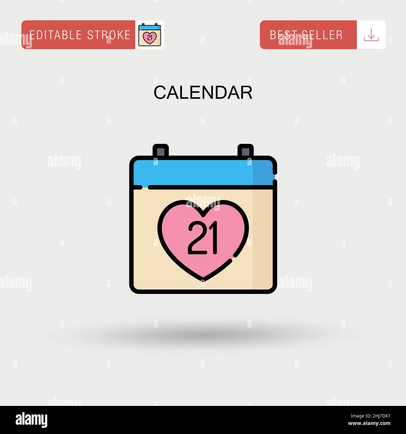 Calendar Simple vector icon Stock Vector Image & Art - Alamy