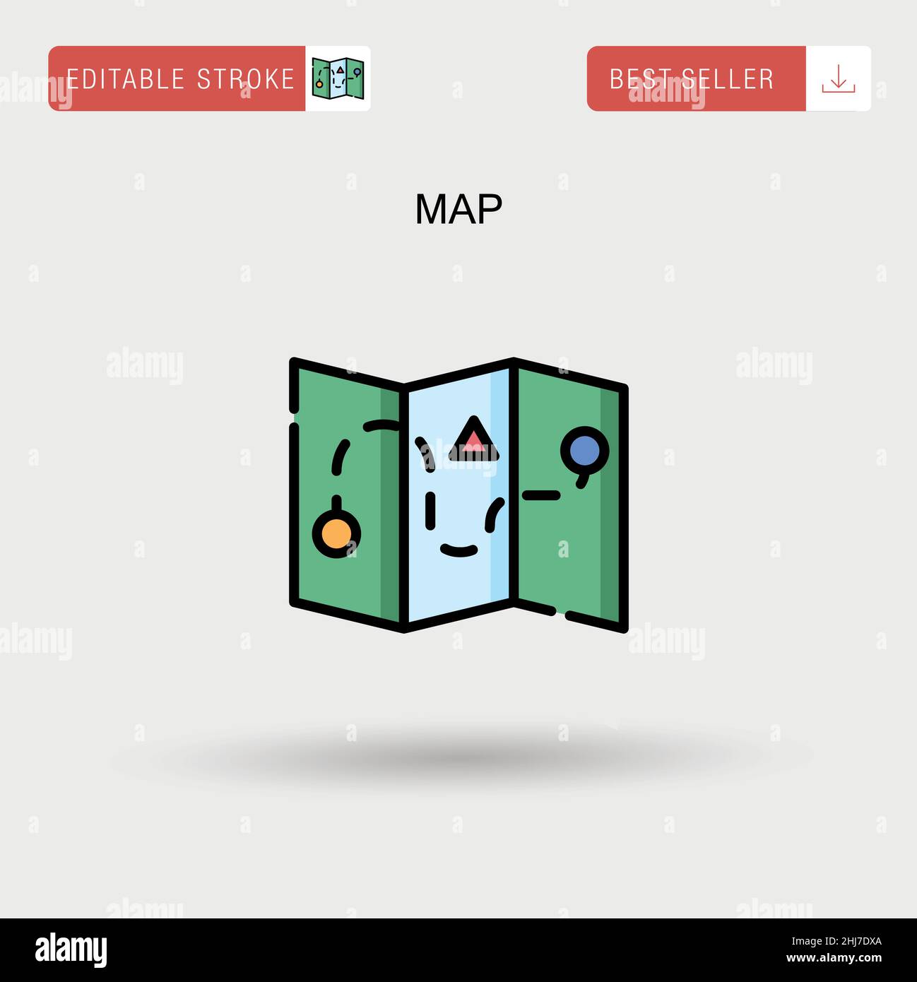 Map Simple vector icon Stock Vector Image & Art - Alamy