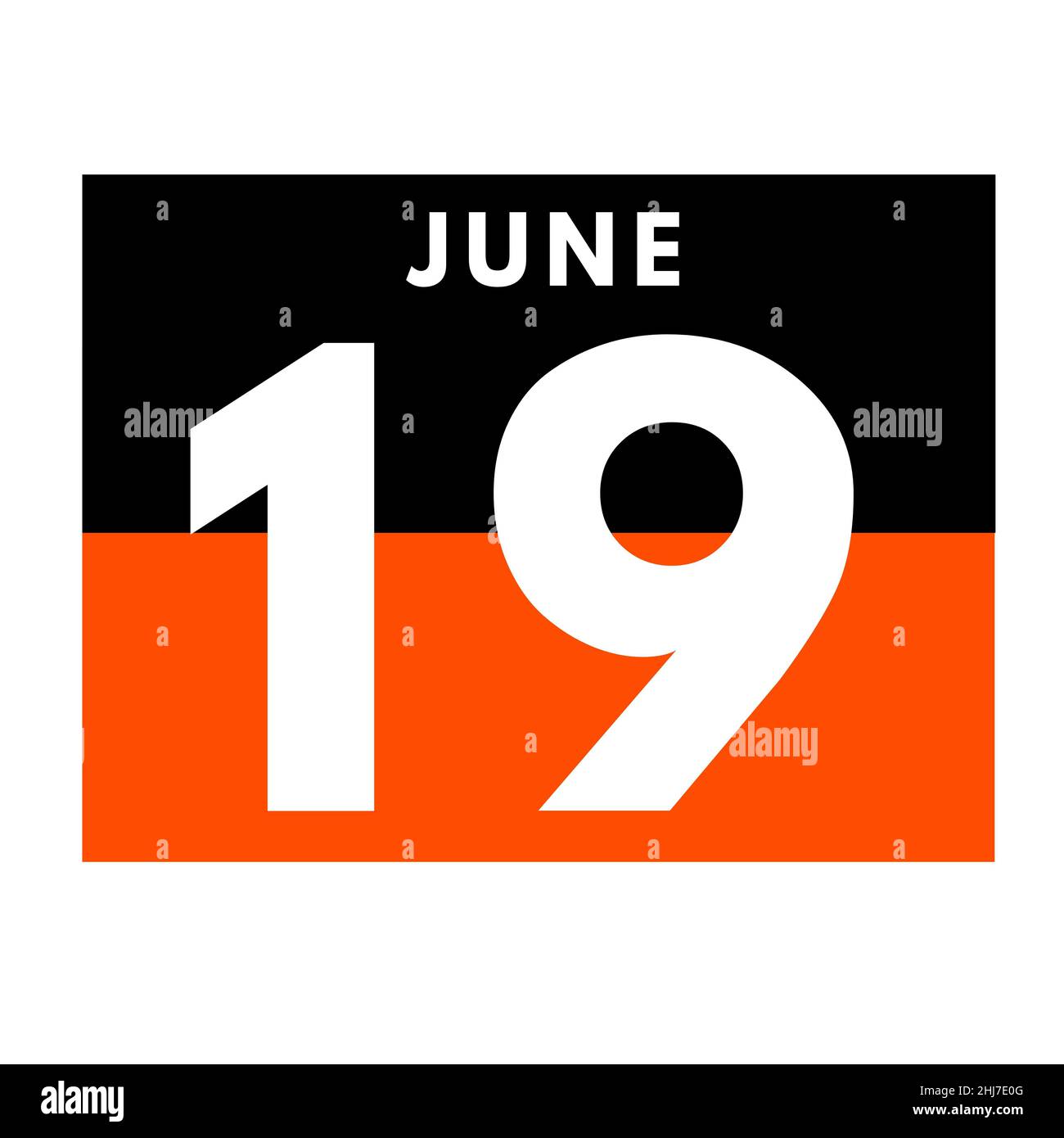June 19 . Flat daily calendar icon .date ,day, month .calendar for the ... June 19 . Flat daily calendar icon .date ,day, month .calendar for the ...