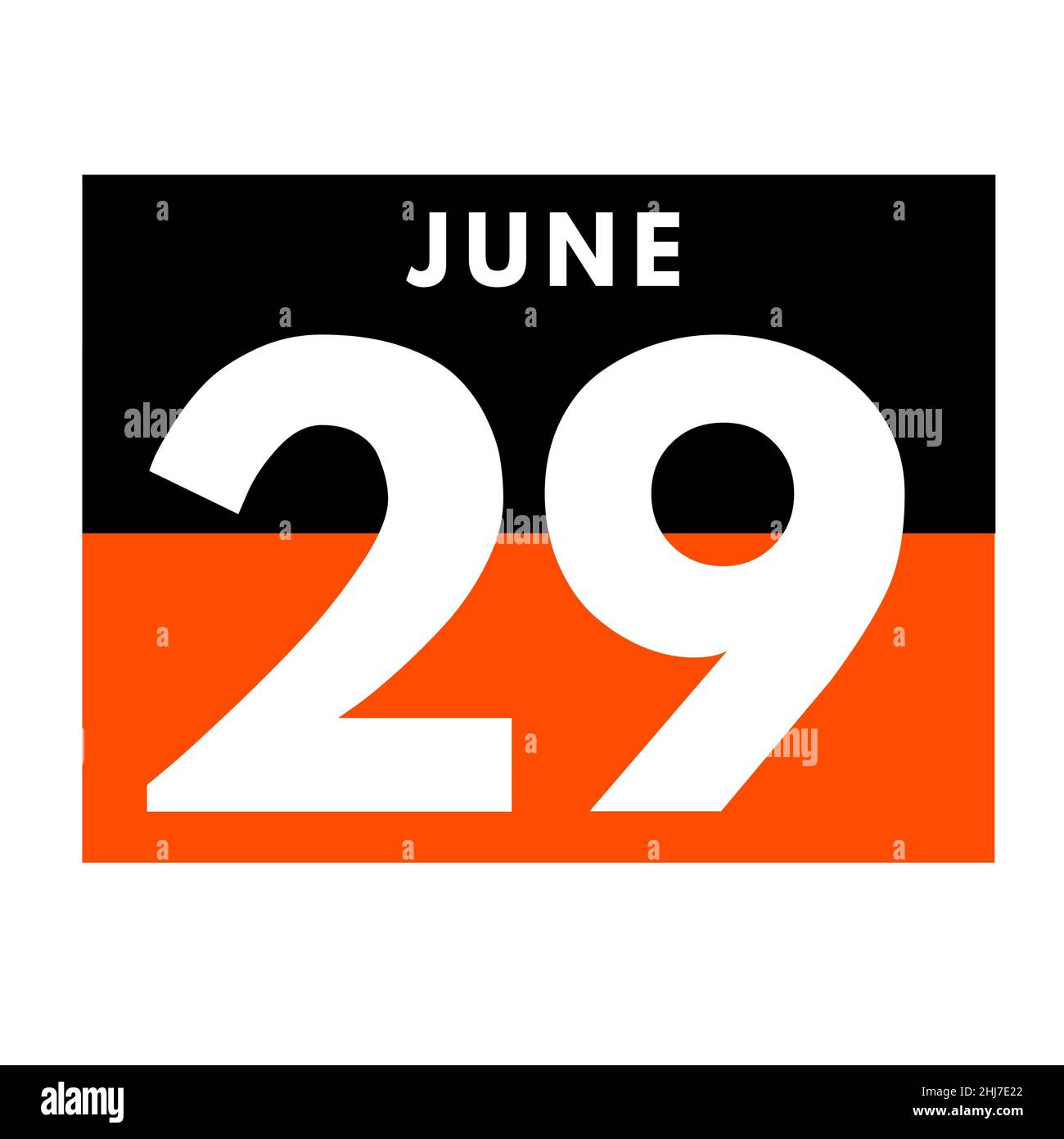 June 29 . Flat daily calendar icon .date ,day, month .calendar for the ...