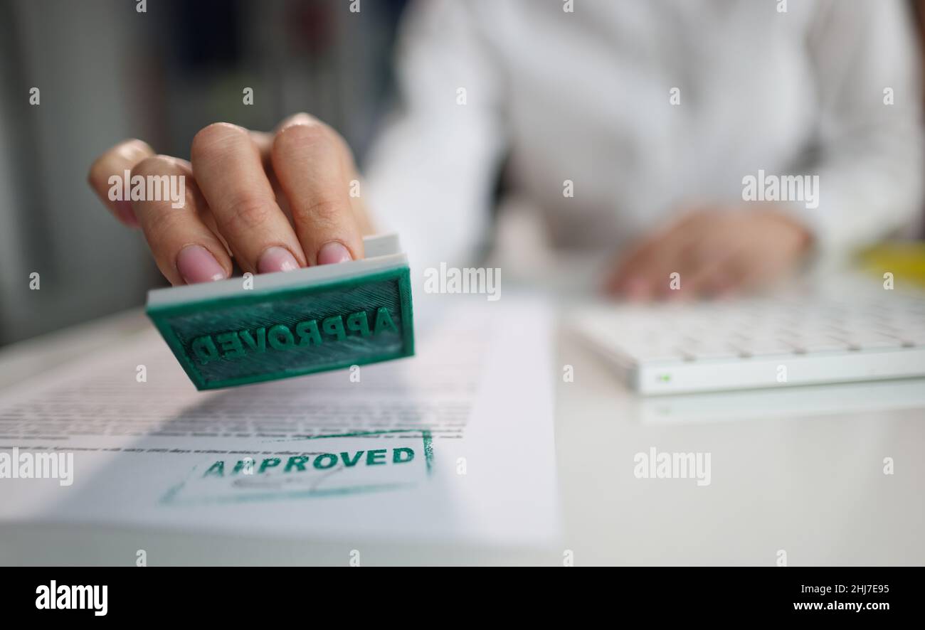 Approval stamp hi-res stock photography and images - Alamy