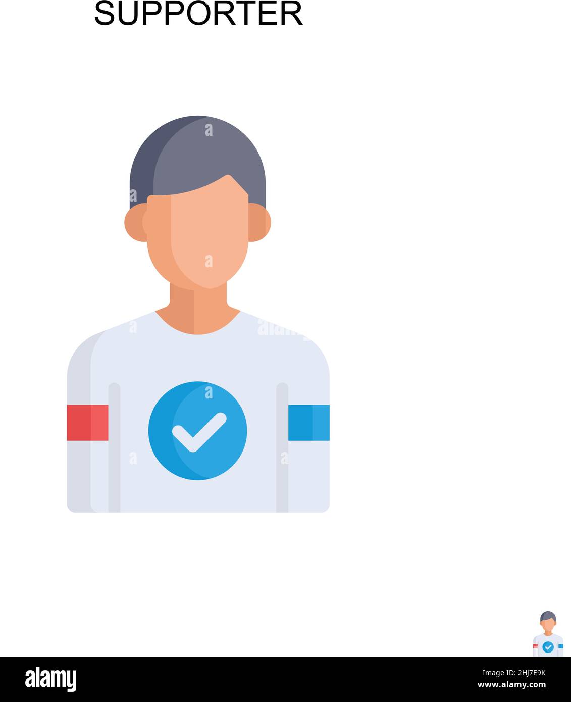 Supporter Simple vector icon. Illustration symbol design template for ...