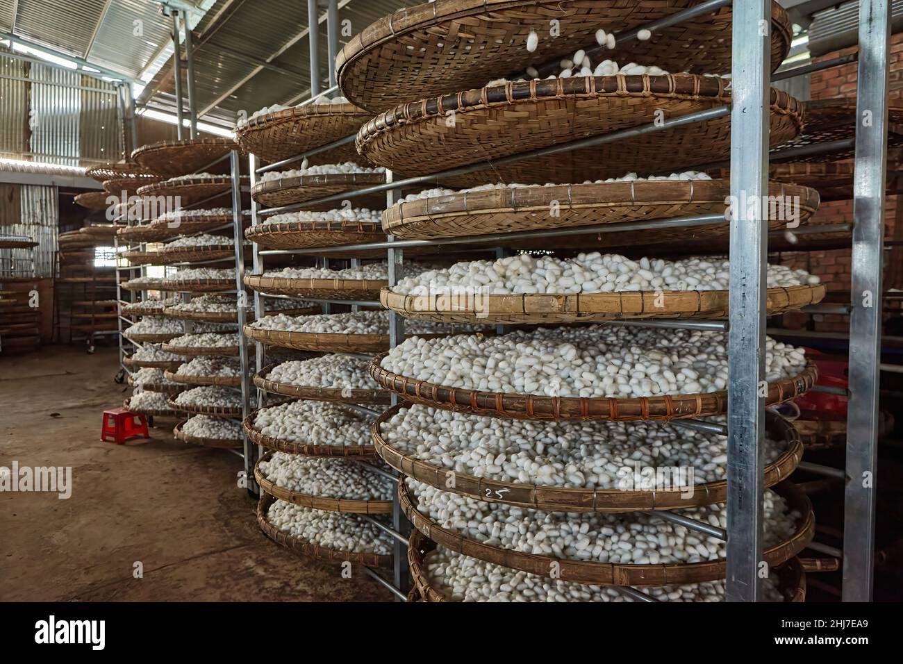 Small silk factory around Da Lat in Vietnam Stock Photo - Alamy
