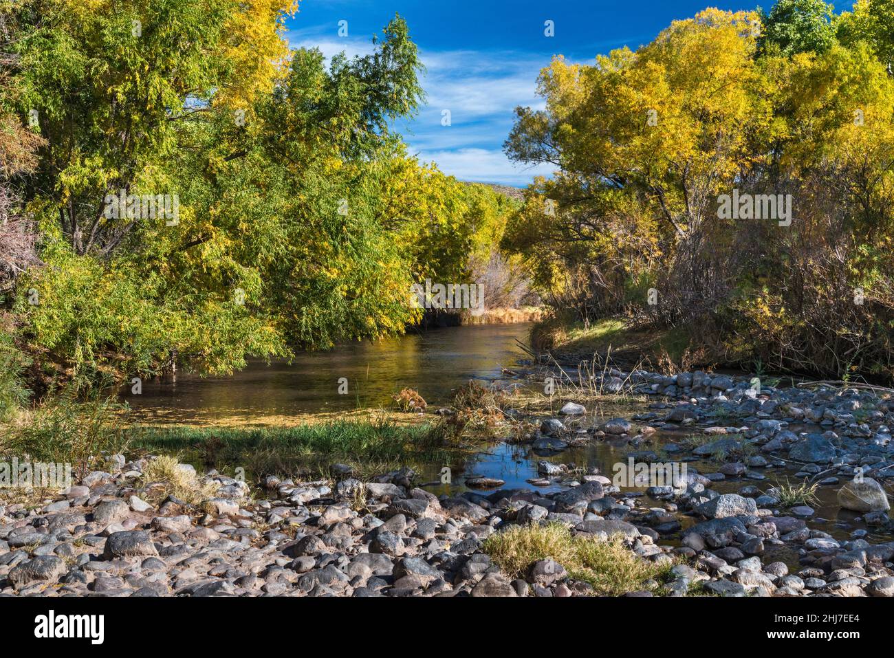 Shingle beach at Gila River, Gila Box River Trail, near Serna Cabin and ...