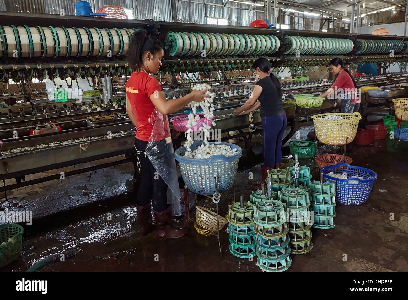 Small silk factory around Da Lat in Vietnam Stock Photo - Alamy