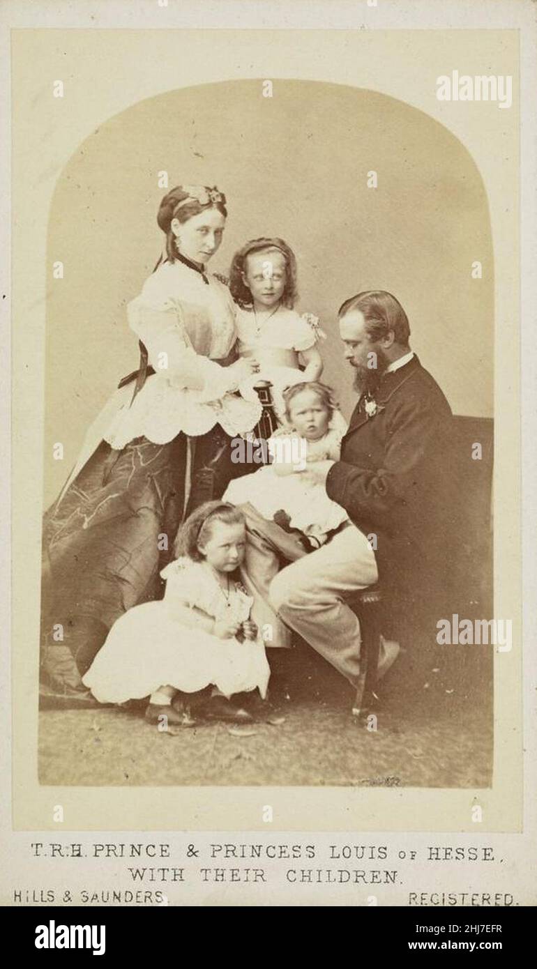 T. R. H. Prince & Princess Louis of Hesse, with their children Stock ...