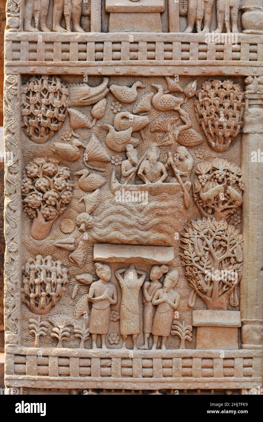 Buddha pillar sanchi hi-res stock photography and images - Alamy