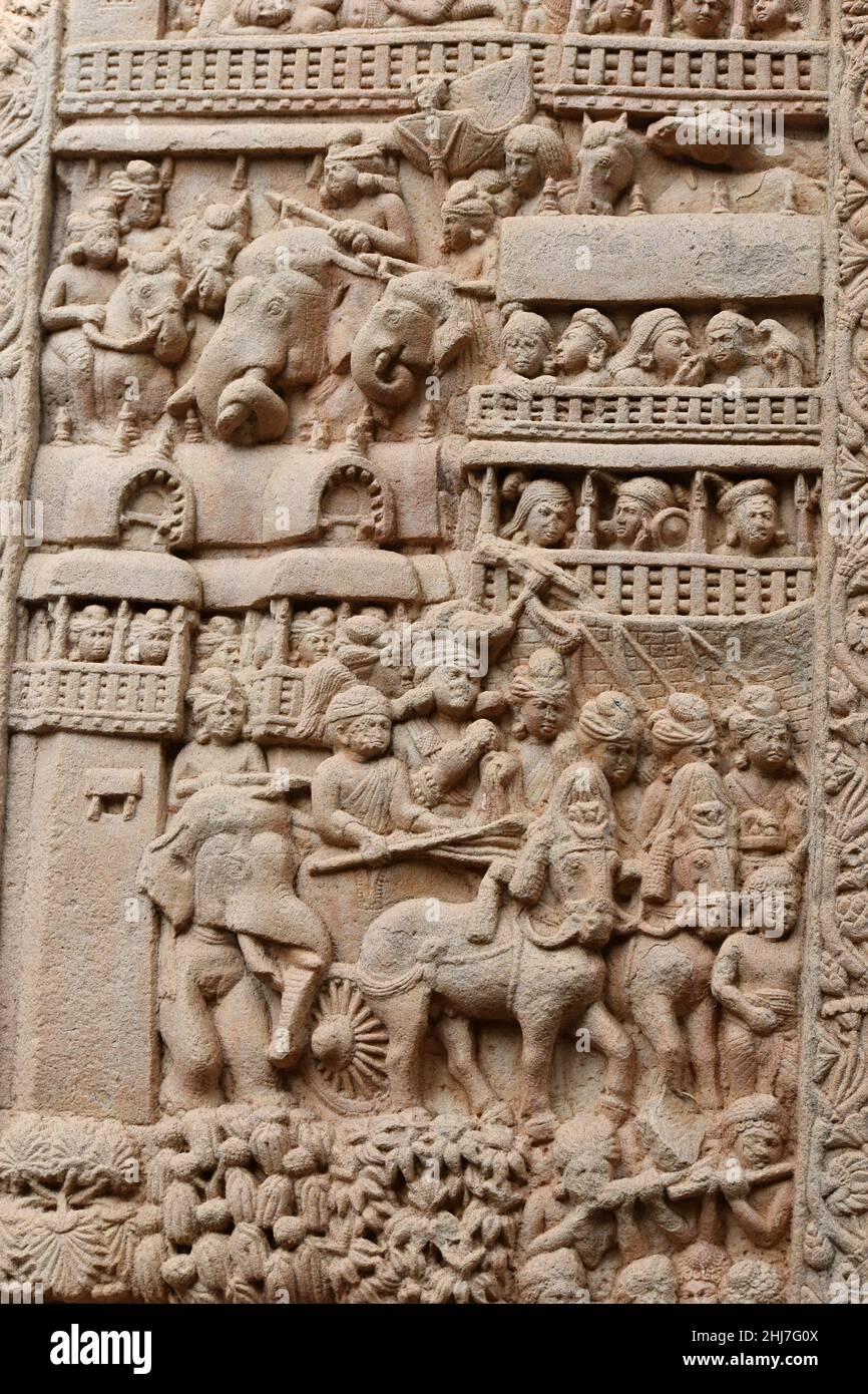 Stupa No 1, East Gateway, Right Pillar, Inside Panel 2 : Maya‚Äôs Dream ...