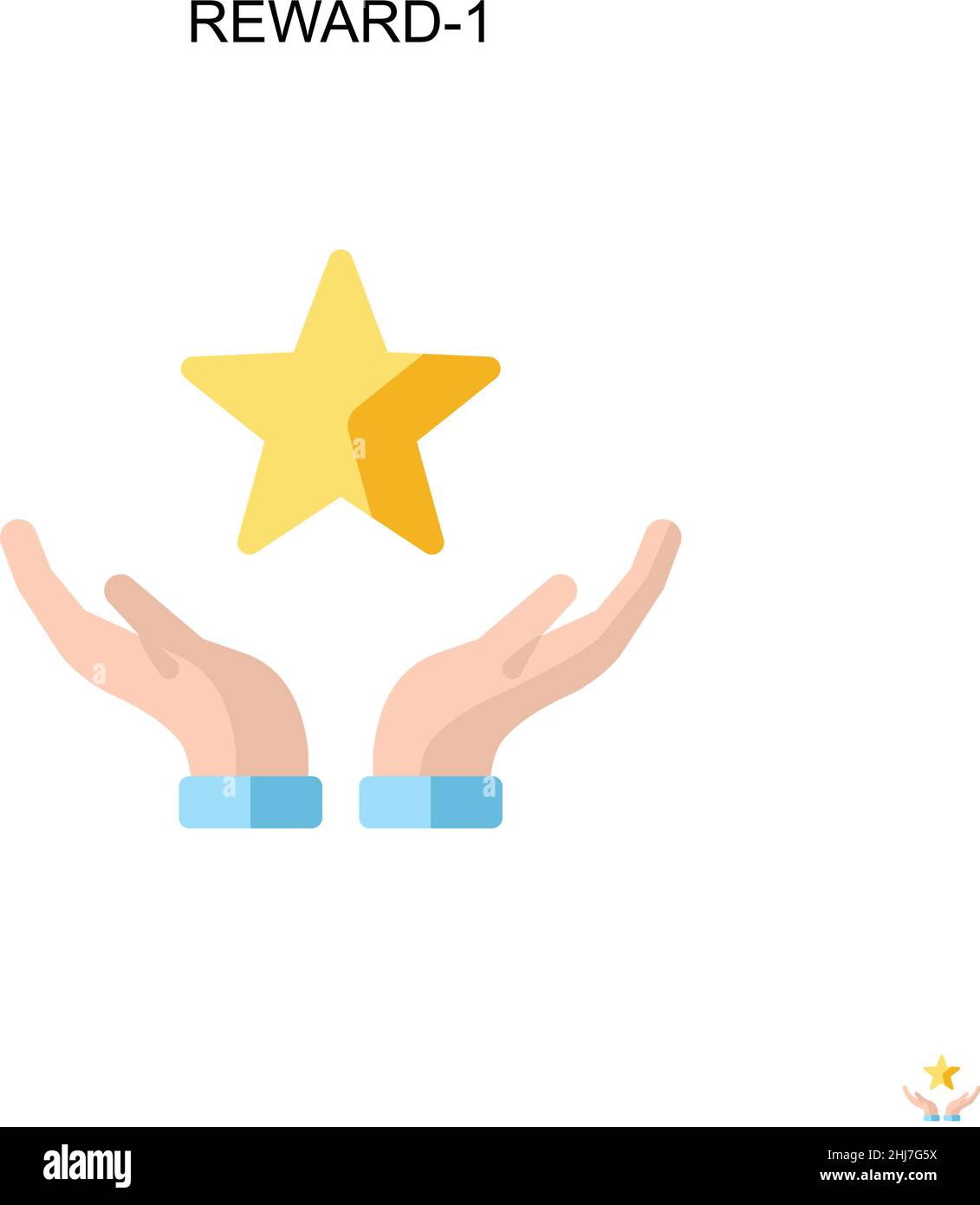 Reward-1 Simple vector icon. Illustration symbol design template for ...