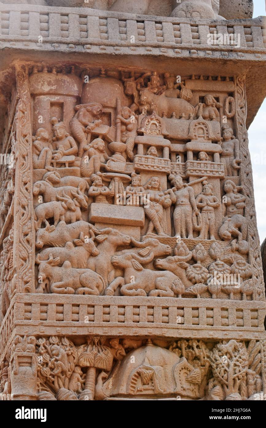 Stupa No 1, East Gateway, Left Pillar, Inside Panel 1 : Conversion of ...