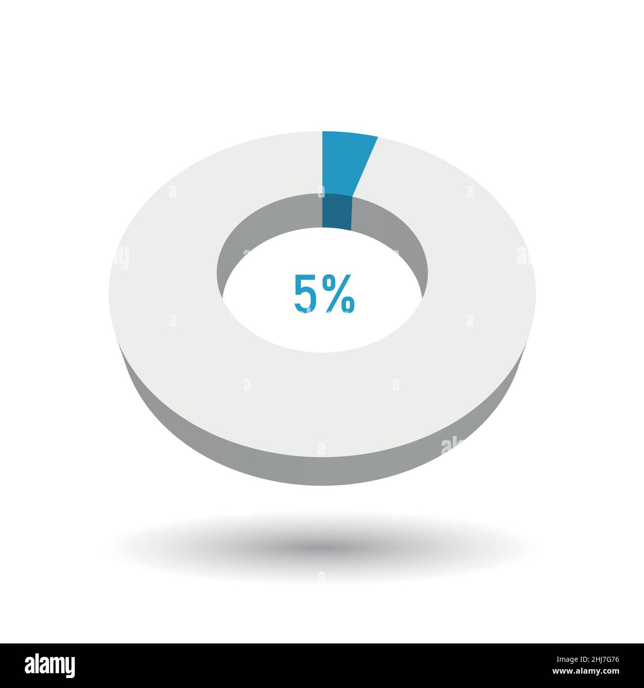 5 percent 3D vector pie chart Stock Vector Image & Art - Alamy