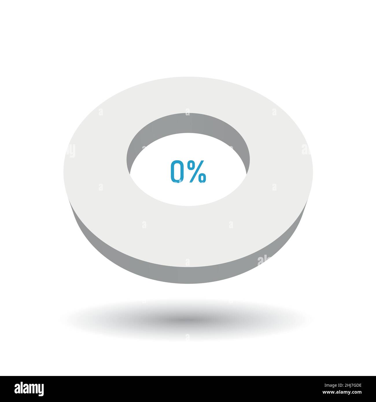 0 percent 3D vector pie chart Stock Vector Image & Art - Alamy