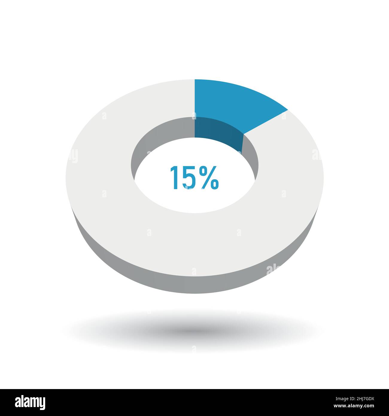 15 percent 3D vector pie chart Stock Vector Image & Art - Alamy