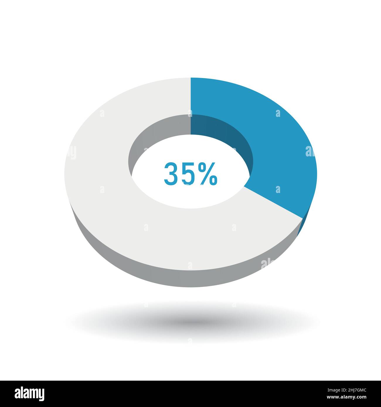 35 percent 3D vector pie chart Stock Vector Image & Art - Alamy