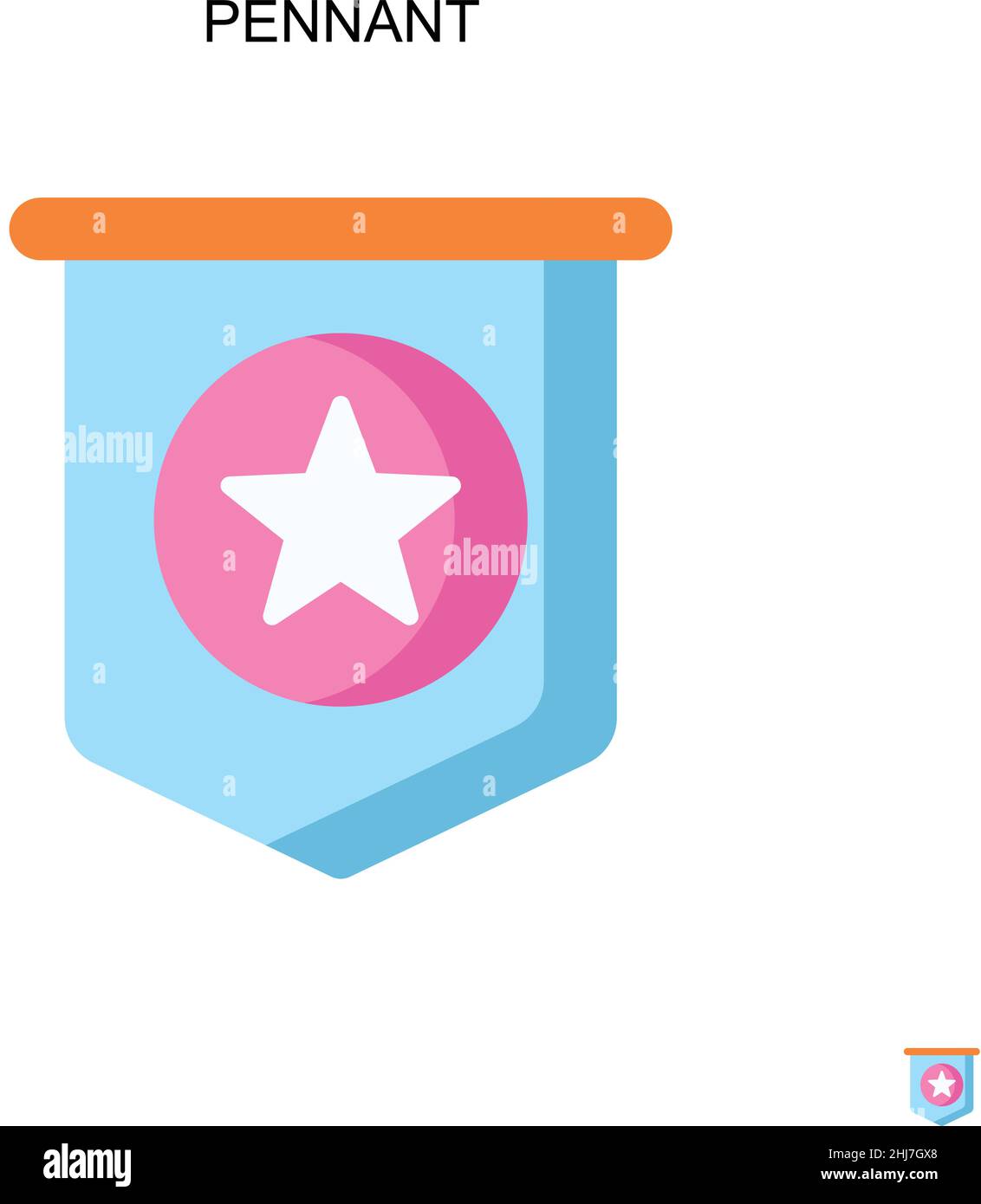 Pennant Simple vector icon. Illustration symbol design template for web ...