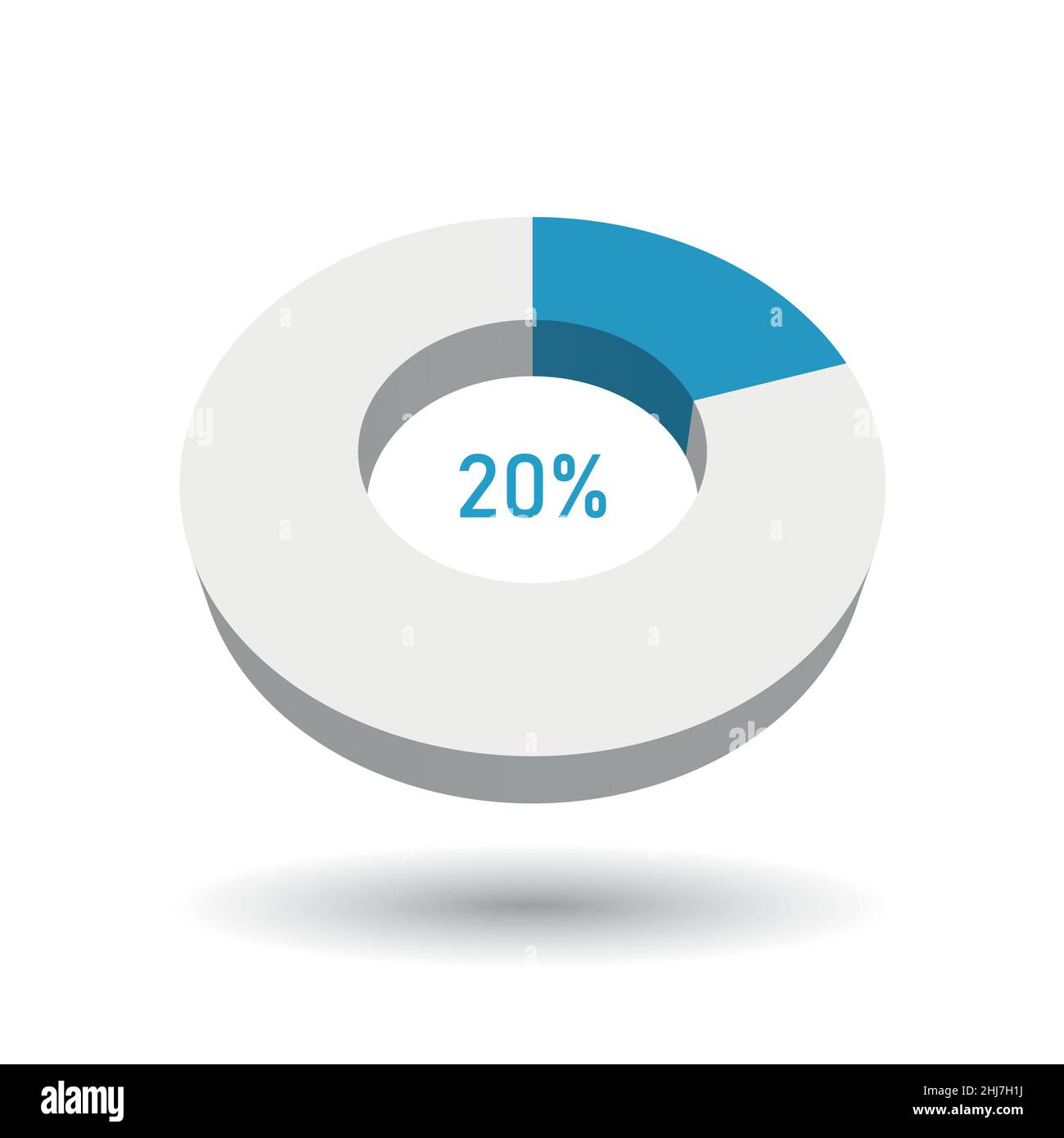 20 percent 3D vector pie chart Stock Vector Image & Art - Alamy
