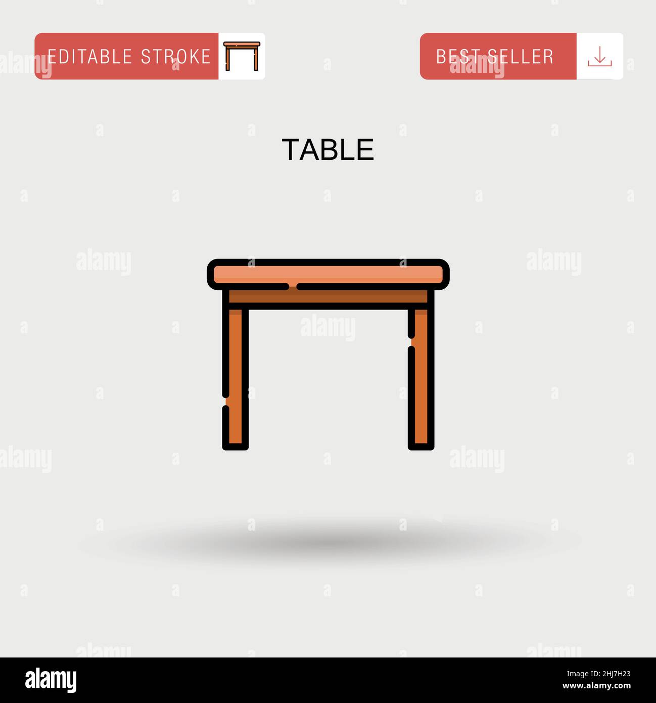 Table Simple vector icon Stock Vector Image & Art - Alamy