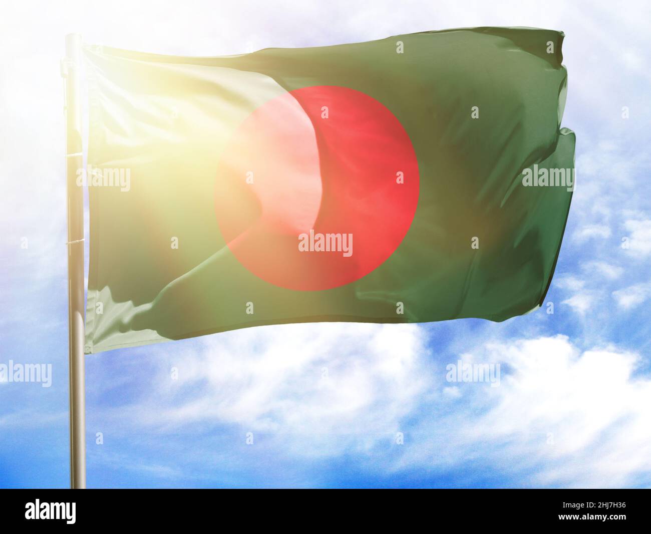 Flagpole with flag of Bangladesh Stock Photo - Alamy