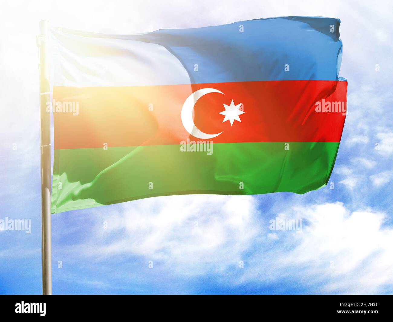 Azerbaijan official flag hi-res stock photography and images - Alamy