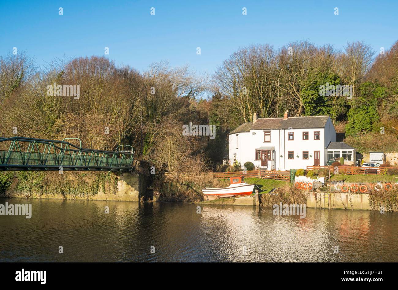 Washington Staithes seen across the river Wear from Cox Green ...