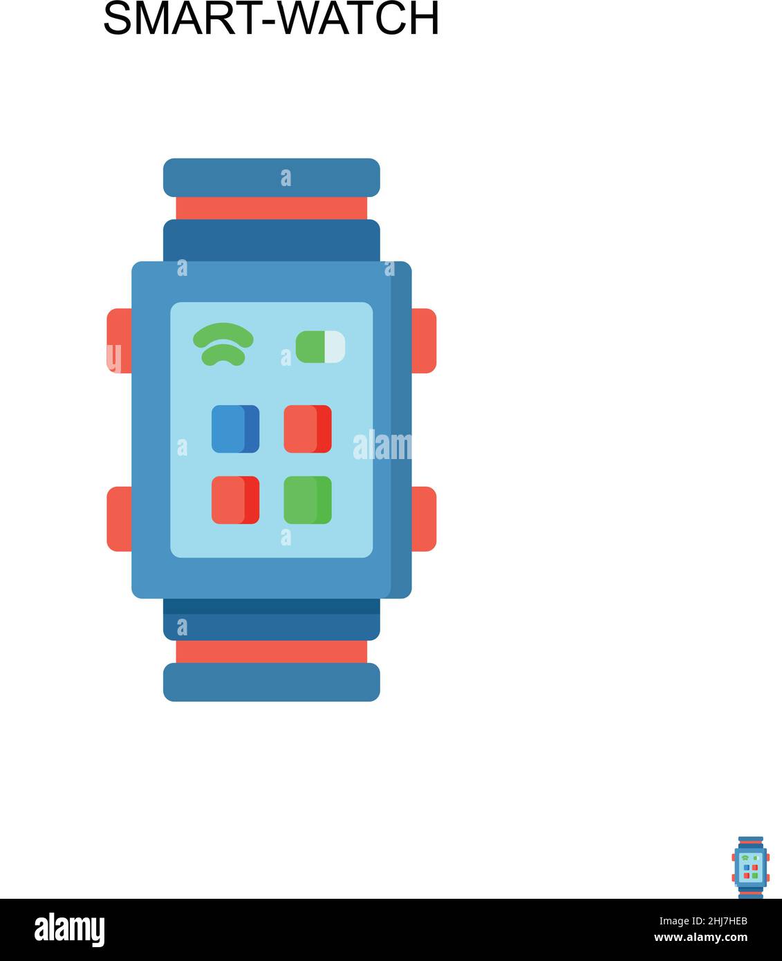 Smart-watch Simple vector icon. Illustration symbol design template for ...