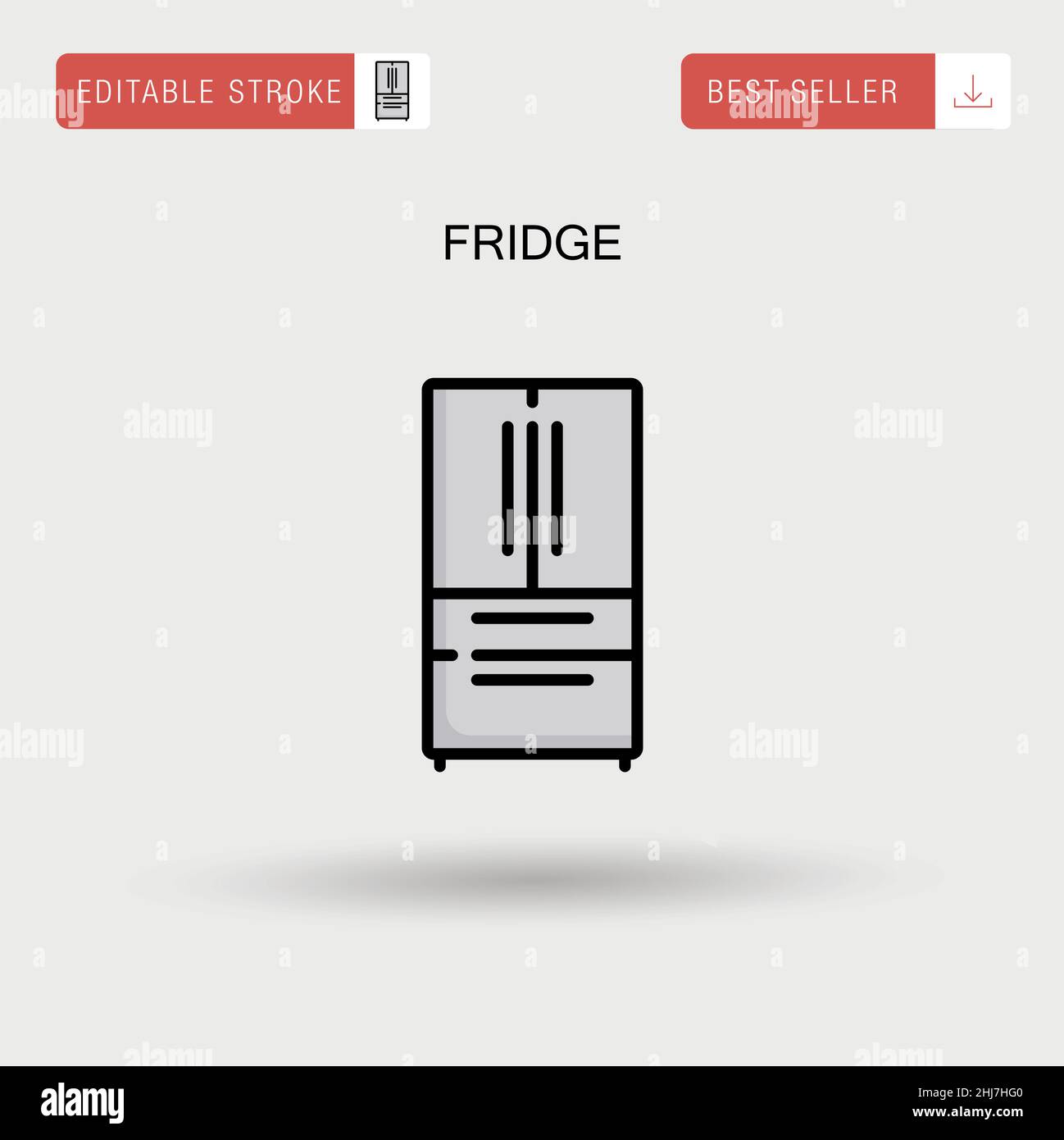 Fridge Simple vector icon Stock Vector Image & Art - Alamy