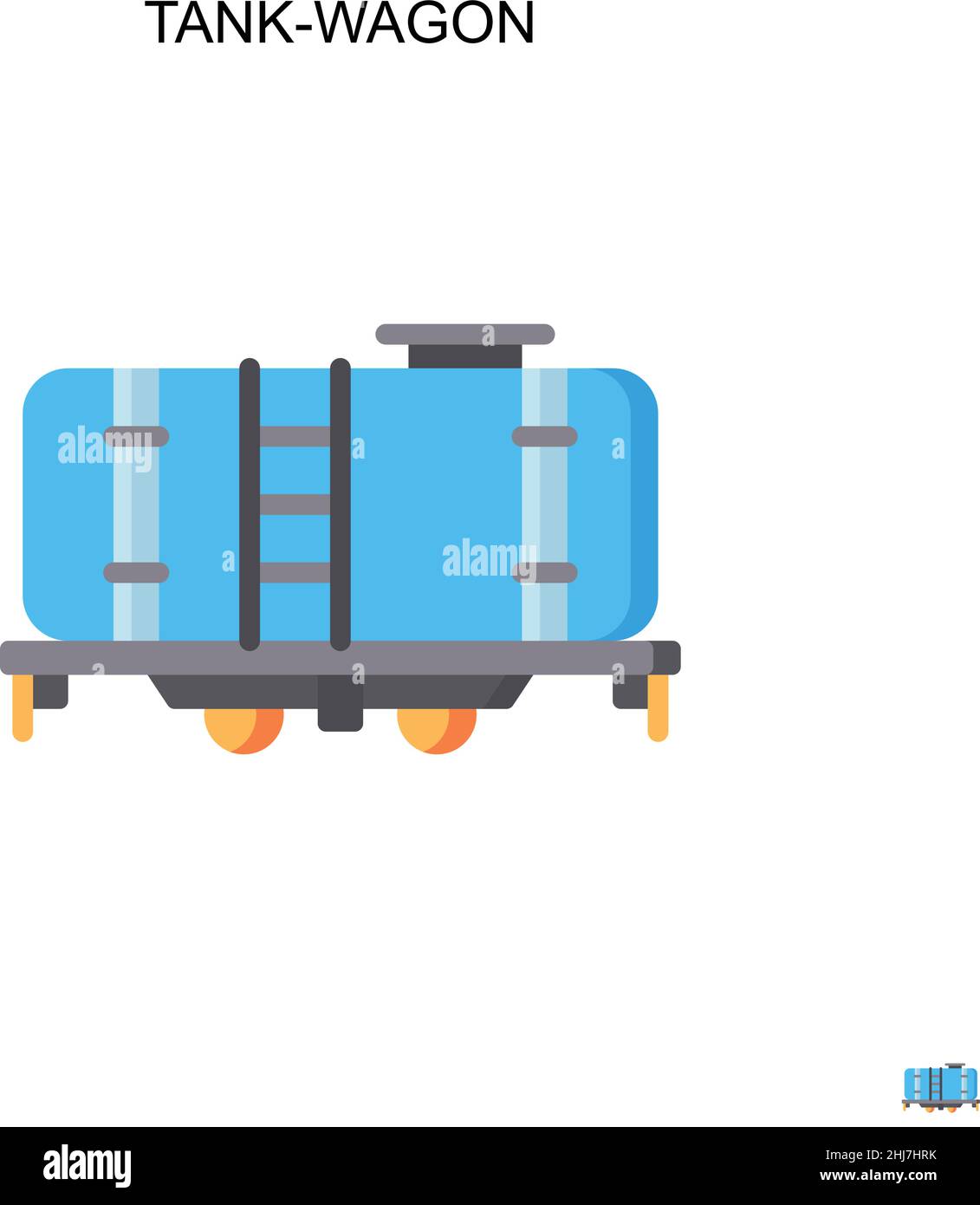 Tank-wagon Simple vector icon. Illustration symbol design template for web mobile UI element ...