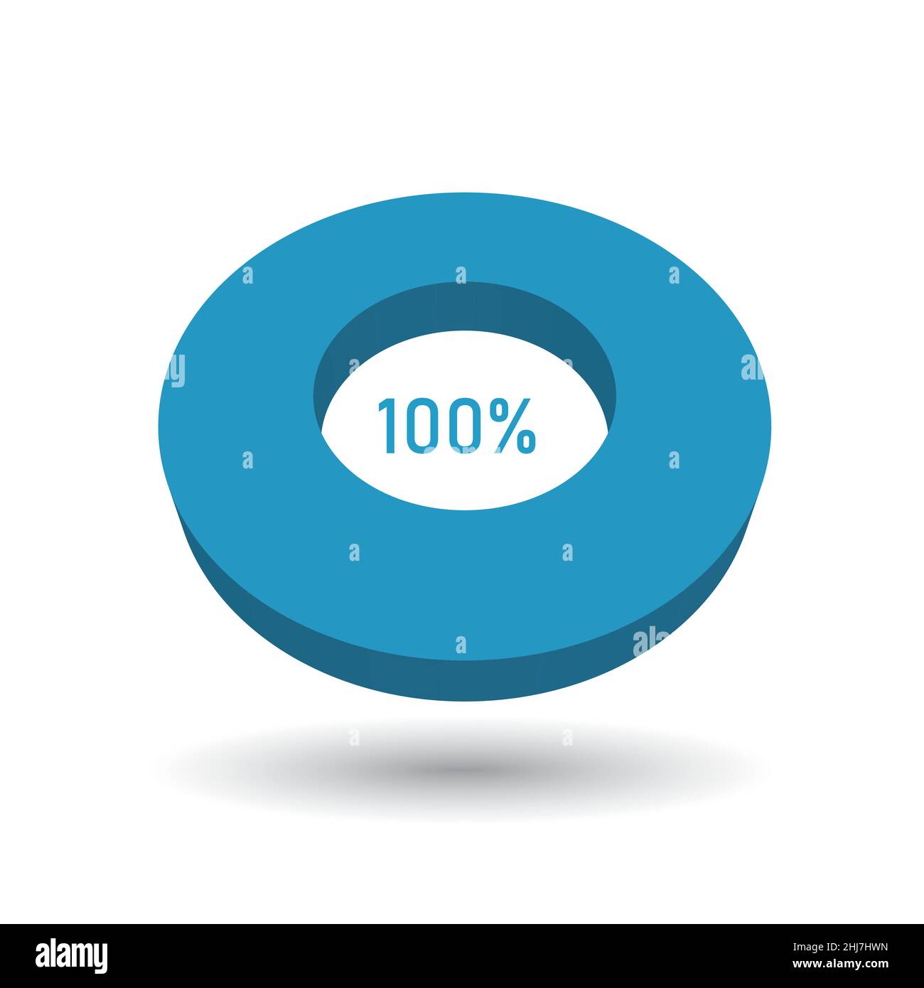 100 percent 3D vector pie chart Stock Vector Image & Art - Alamy