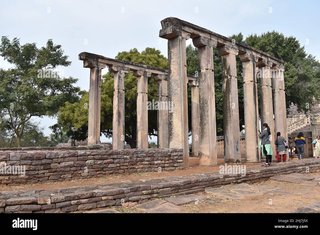 Real view of Temple 18, pillars an ancient Buddhist monument. World ...