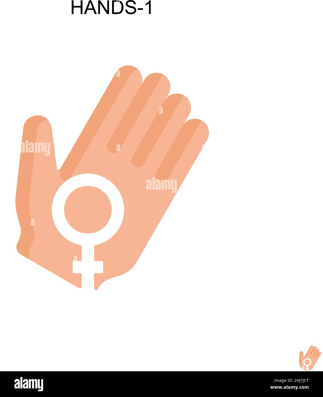 Hands-1 Simple vector icon. Illustration symbol design template for web ...